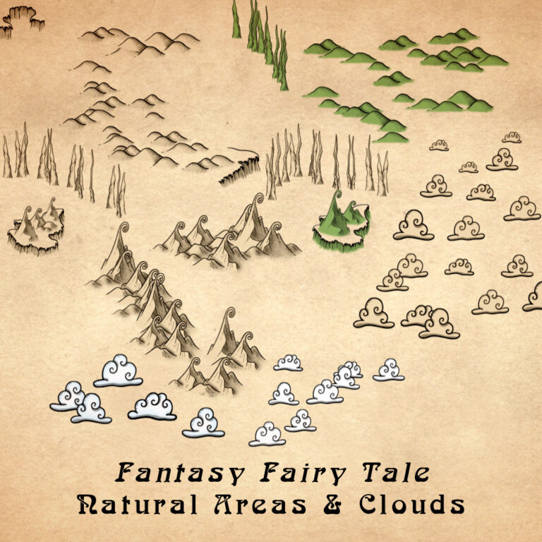 Fantasy Fairy Tale Complete assets and theme Pack | Fantasy Map Assets