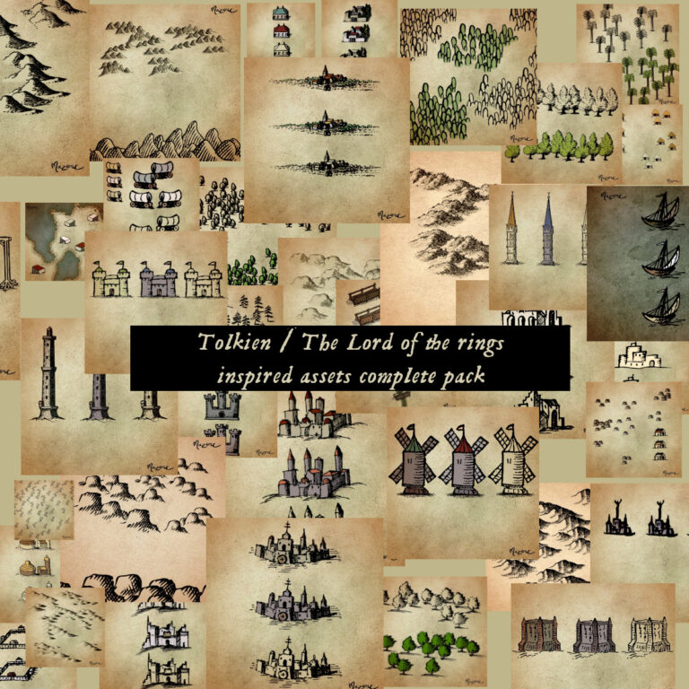 Swamps, Marshes, Fens, Wetland cartography assets Mega pack
