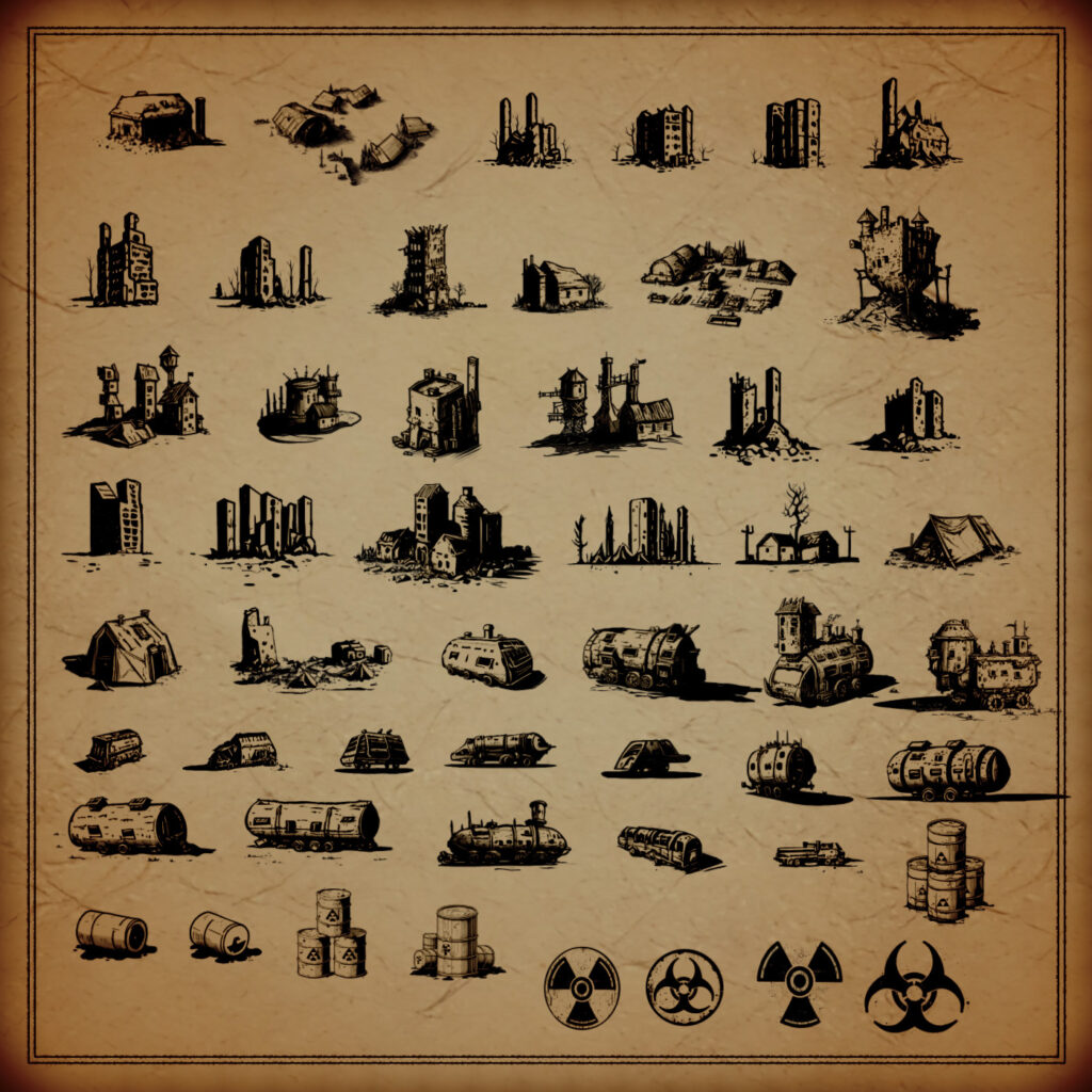 POST-APOCALYPTIC FALLOUT INSPIRED VINTAGE ASSETS & THEME MEGAPACK - 315 ...