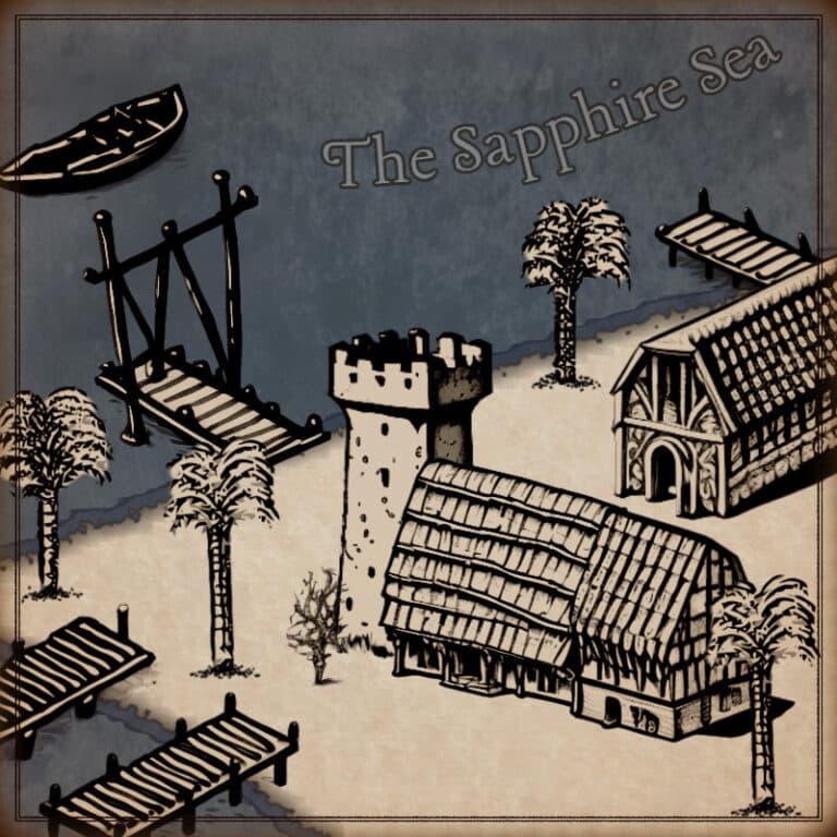 Docks & Ports Vintage Map Assets Pack ( pontoons, piers, rowboat / ship )