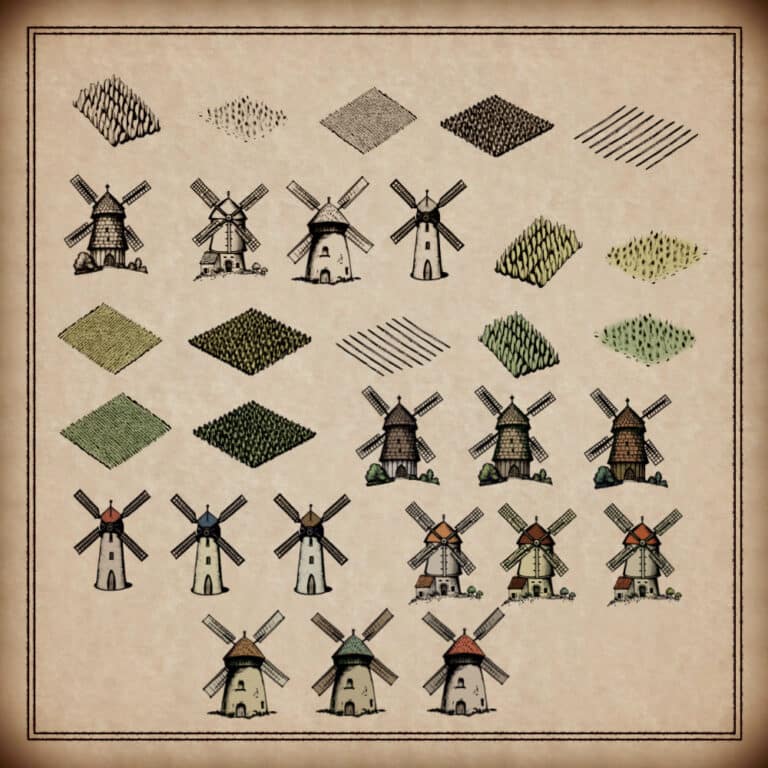 Medieval Fantasy Countryside Pack : Crops, Fields & Windmills assets