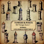 Towers and Forts Big Assets Pack : towers, forts, fortress, stronghold ...