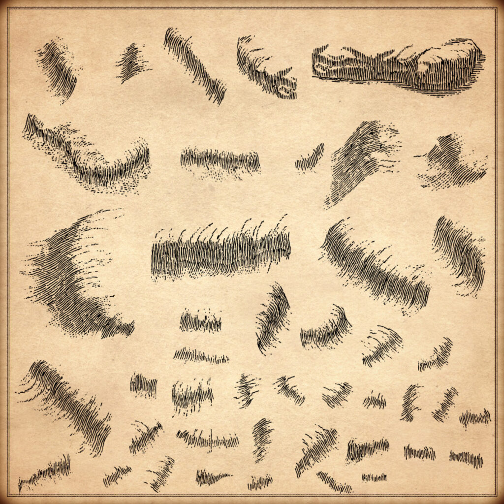 Old Cartography Topographic Assets Complete Bundle - Fantasy map assets Old Cartography Topographic Assets Complete Bundle - Fantasy map assets