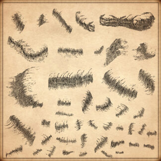 Old Cartography Topographic Assets Complete Bundle - Fantasy map assets