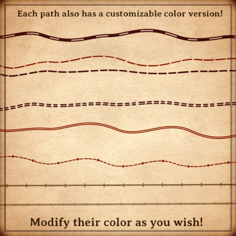 Old Cartography Ultimate Fantasy Map Paths Asset Pack