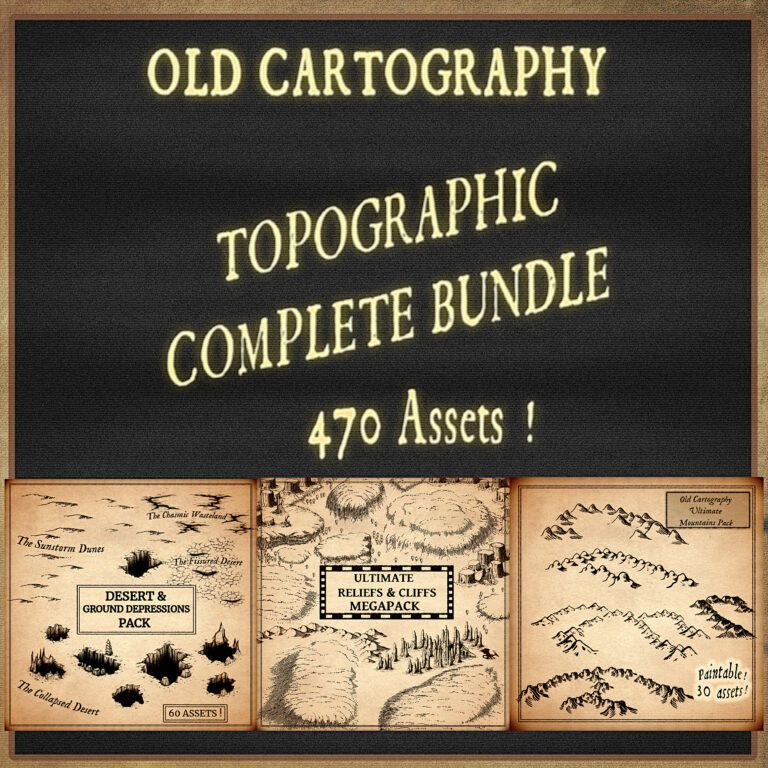 Fantasy map assets and cartography resources