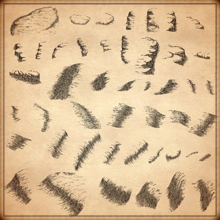 Fantasy Map Assets - Cartography Reliefs and Cliffs Megapack