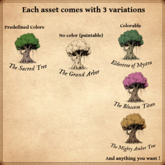 World Trees and Ents - 141 Cartography Assets MEGAPACK