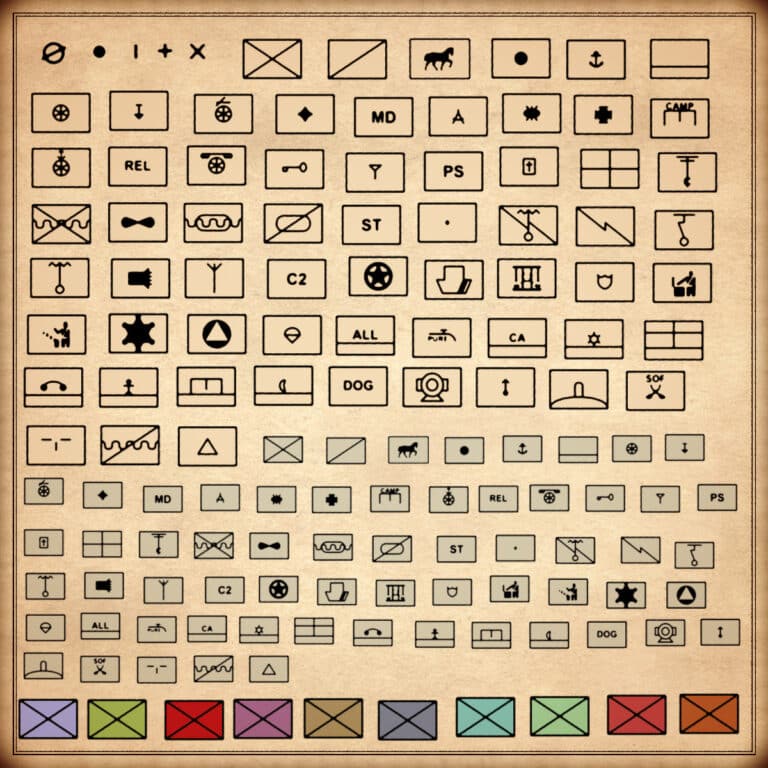 Battlefield Units and War symbols - Fantasy Map Assets Pack