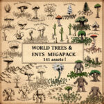 World Trees and Ents - 141 Cartography Assets MEGAPACK
