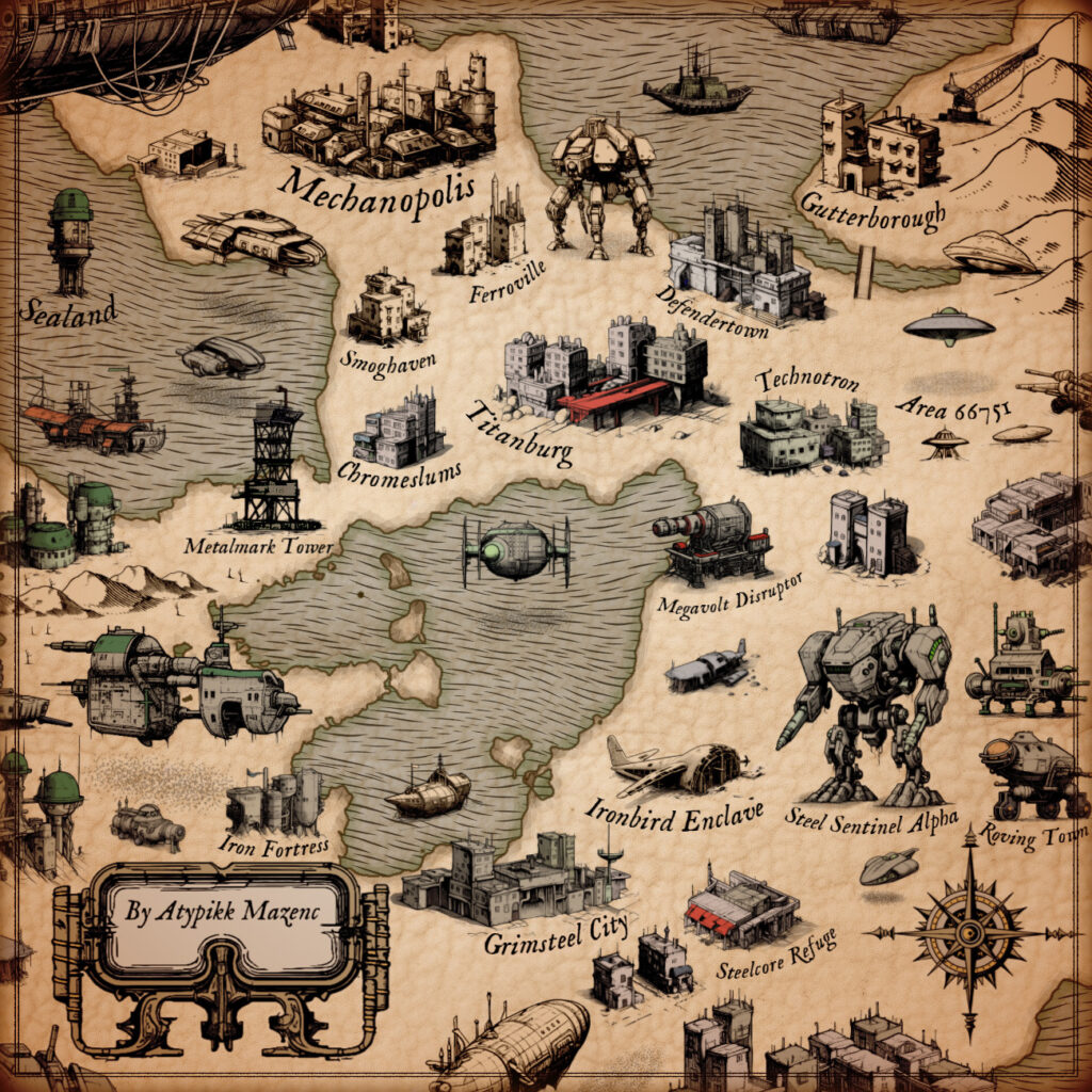 Futuristic cartouches & compass roses, map assets pack