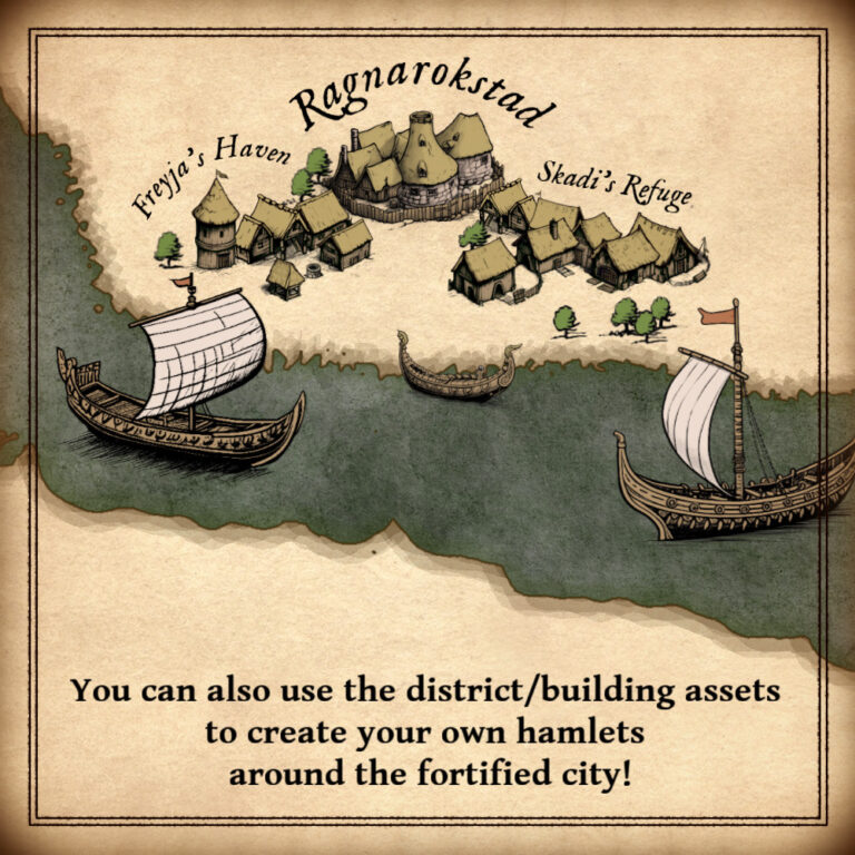 Fortified Nordic & Viking Settlements fantasy map symbols