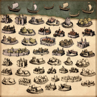 Fortified Nordic & Viking Settlements fantasy map symbols