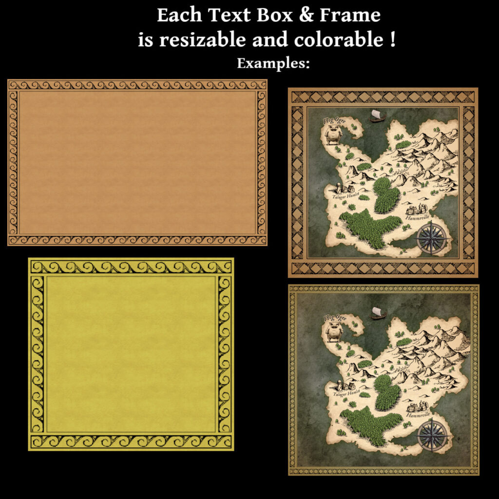Ancient Frames & Text Boxes Megapack