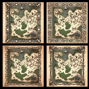 Artistic Decorative Frames & Text Boxes pack, map textures