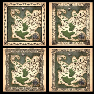 Artistic Decorative Frames & Text Boxes pack, map textures