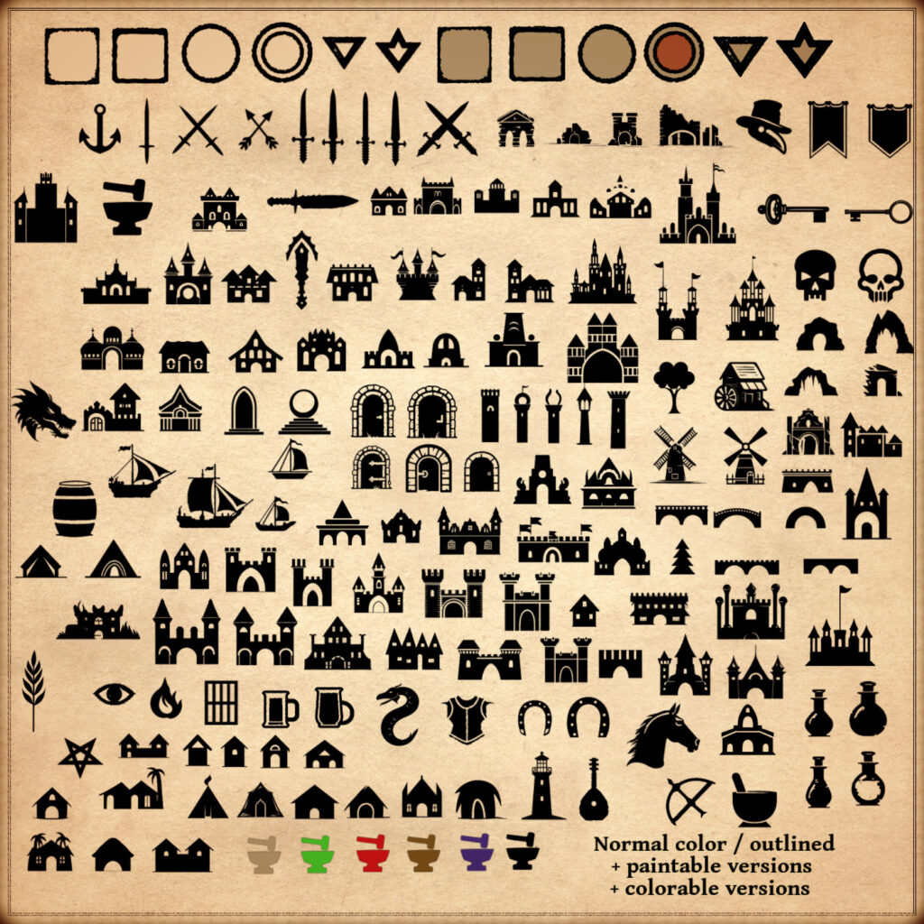 Vintage Point of Interest Markers - Landmarks MegaPack