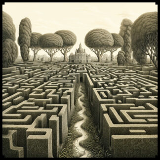 Mazes, Labyrinths & Fantasy Map Symbols in Cartographic Art