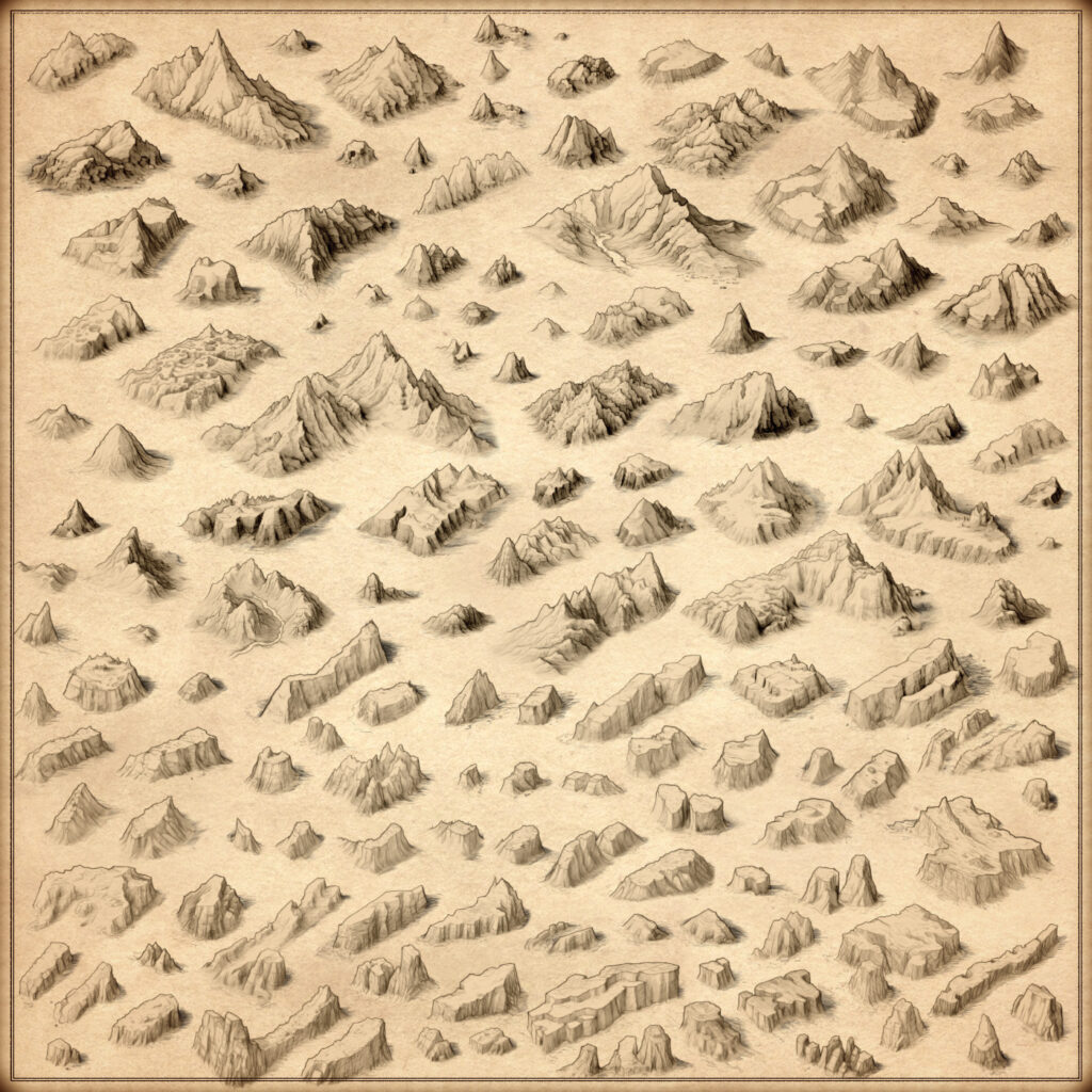 Fantasy Mountains Assets - Mountains, plateaus, mesas, hills