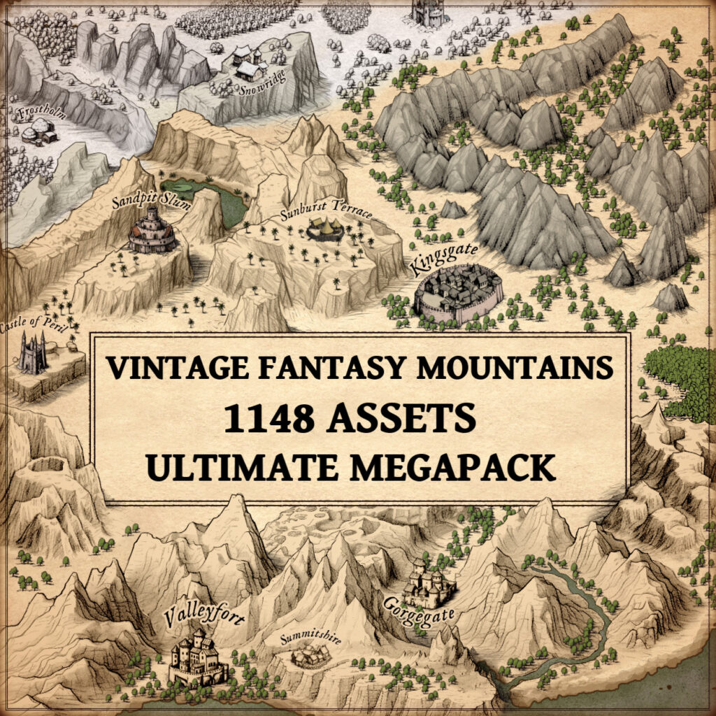 Fantasy Mountains Assets - Mountains, plateaus, mesas, hills