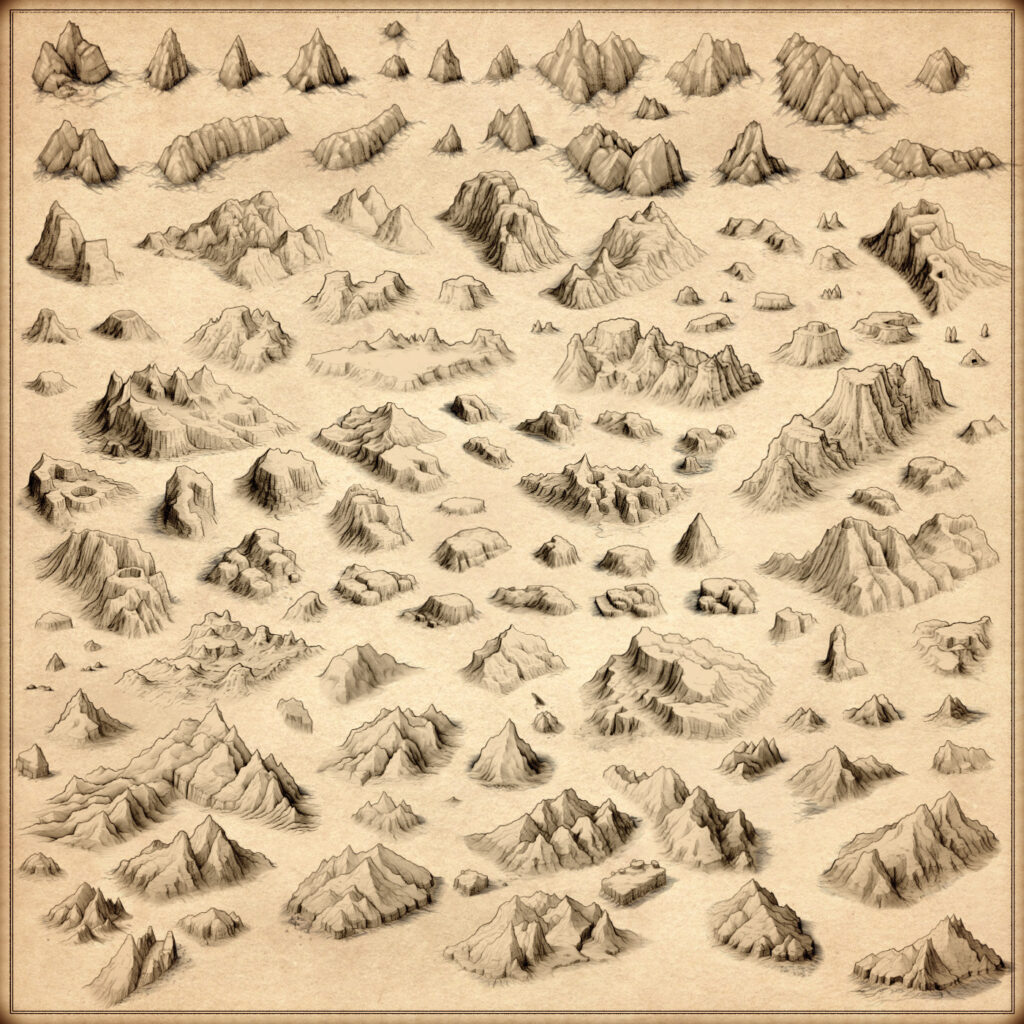 Fantasy Mountains Assets - Mountains, plateaus, mesas, hills