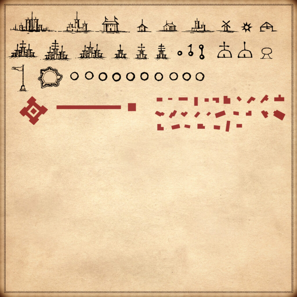 Medieval cities & towns Landmarks collection Vintage assets