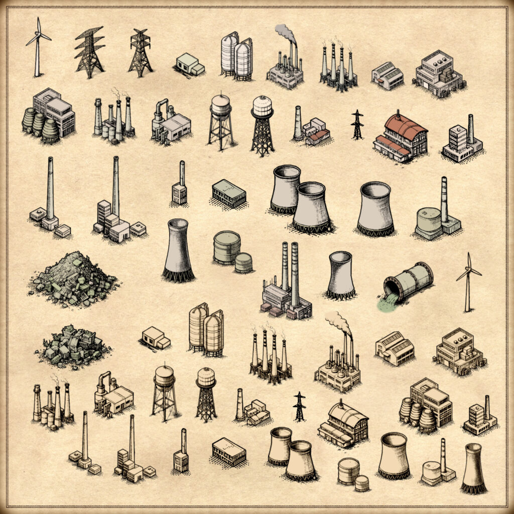 Modern Era Complete Megapack - 1161 Vintage Map assets