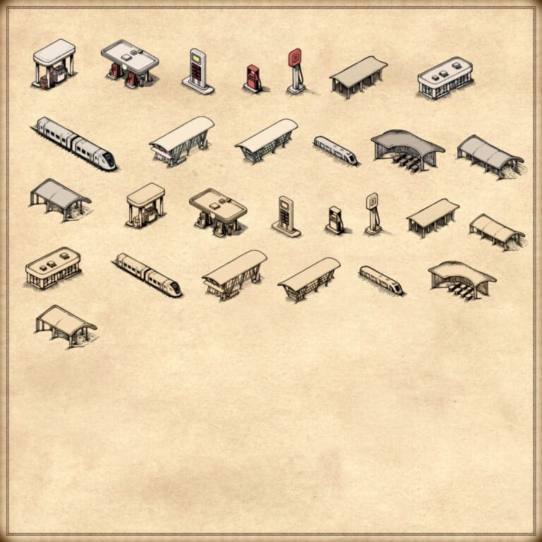 Modern Era Complete Megapack - 1161 Vintage Map assets