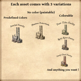 Modern Era Isometric Vintage Cartography Map Assets Pack