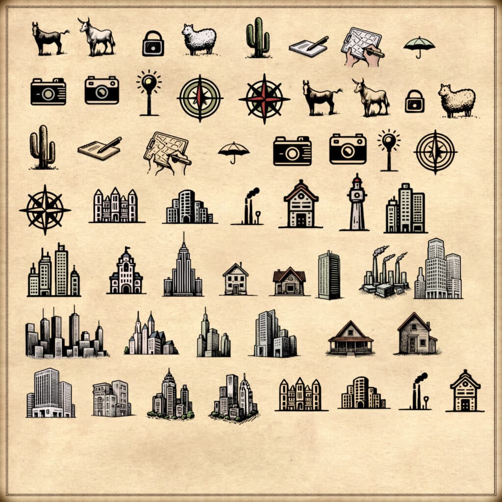 Modern Era Complete Megapack - 1161 Vintage Map assets