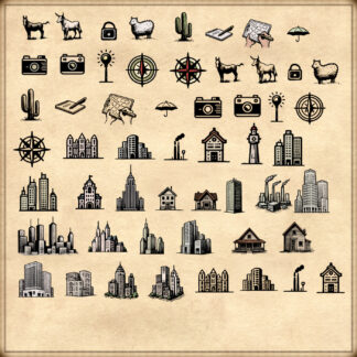 Modern Era Complete Megapack - 1161 Vintage Map assets