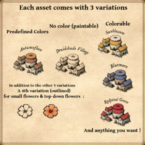 Fantasy Flowers, Flower Towns, & Fairy Tale - Vintage assets