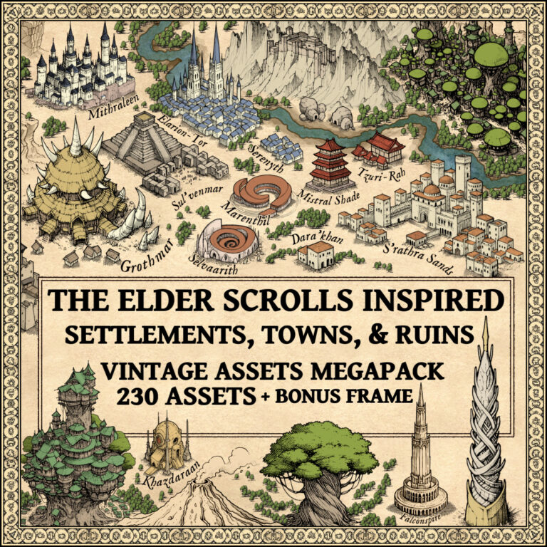 The Elder Scrolls Settlements, Towns, Ruins, Map assets pack