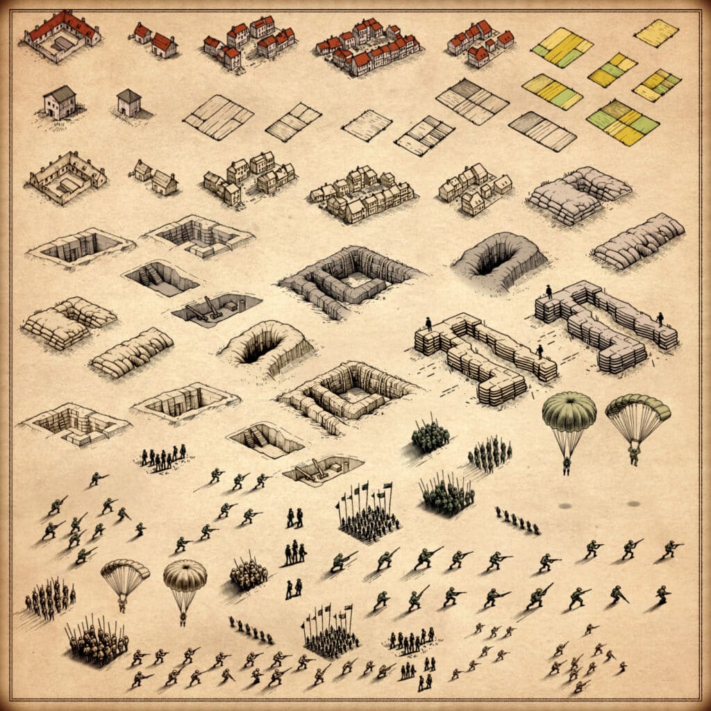 Alternate World War 1 & 2 - Fantasy map assets Megapack