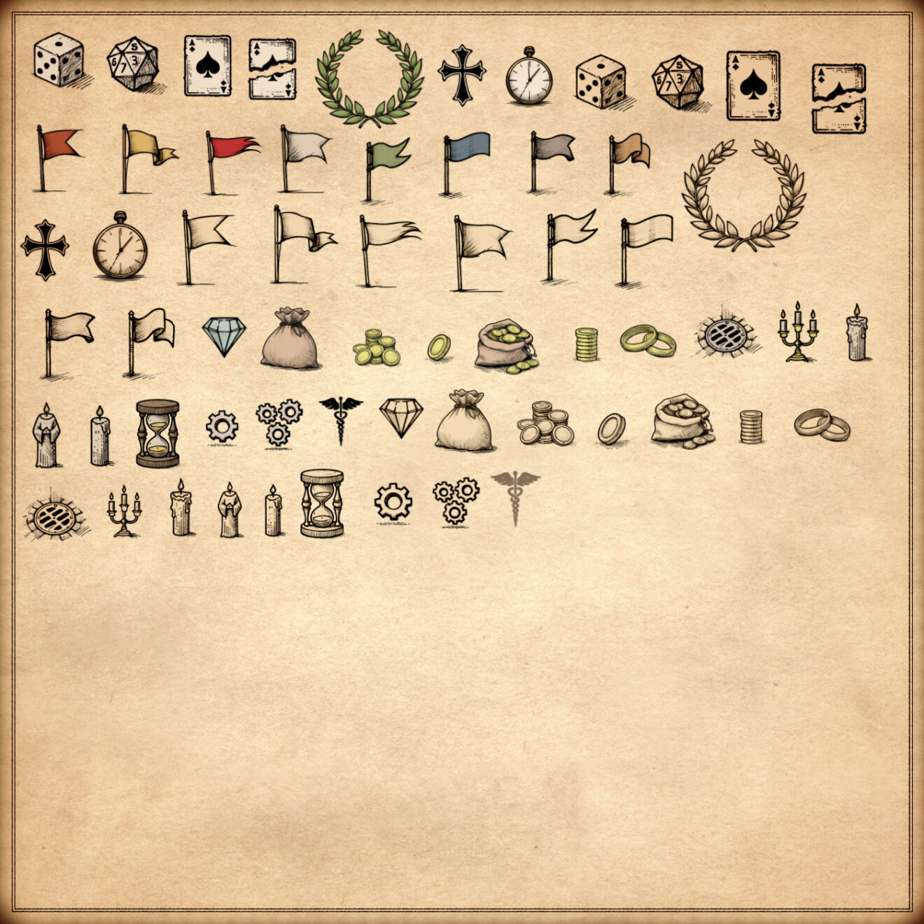 Fantasy Map Icons & Points of Interest - Assets MEGABUNDLE