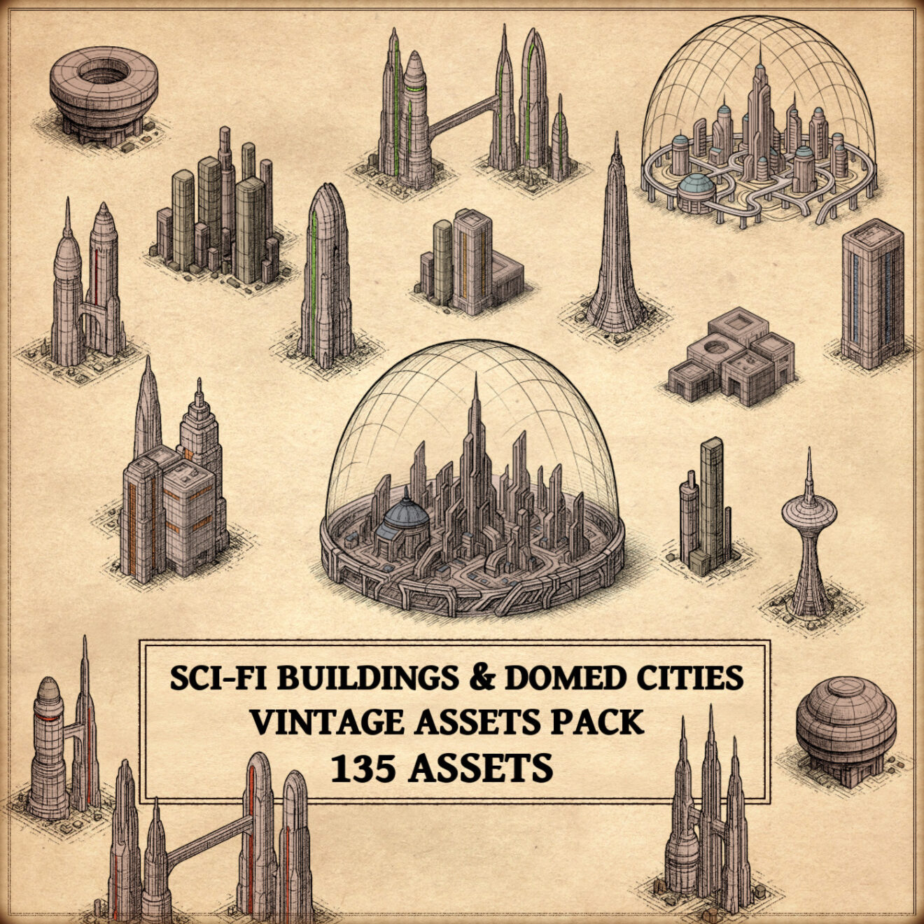 Wonderdraft Assets & Fantasy Map Icons – Vintage Cartography Assets
