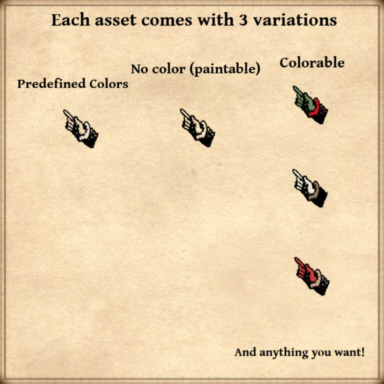 Top-down towns, castles, villages - Old Cartography Assets