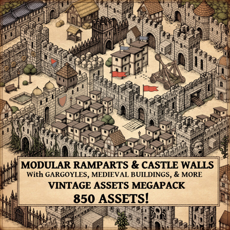Wonderdraft Assets & Fantasy Map Icons – Vintage Cartography Assets