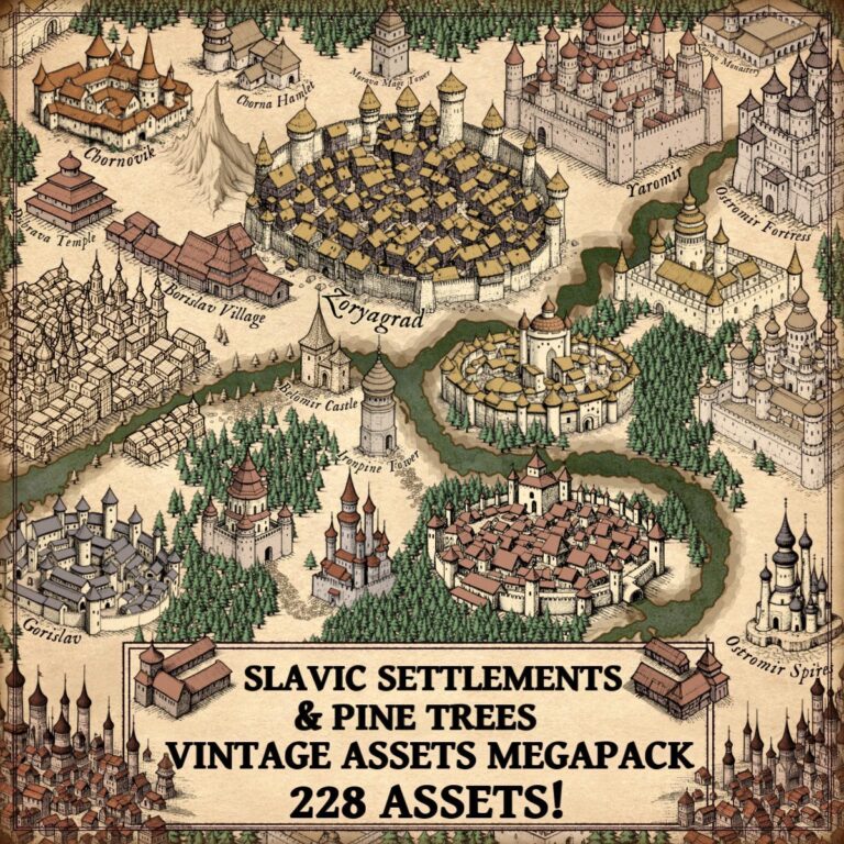 fantasy map symbols | Fantasy Map Assets